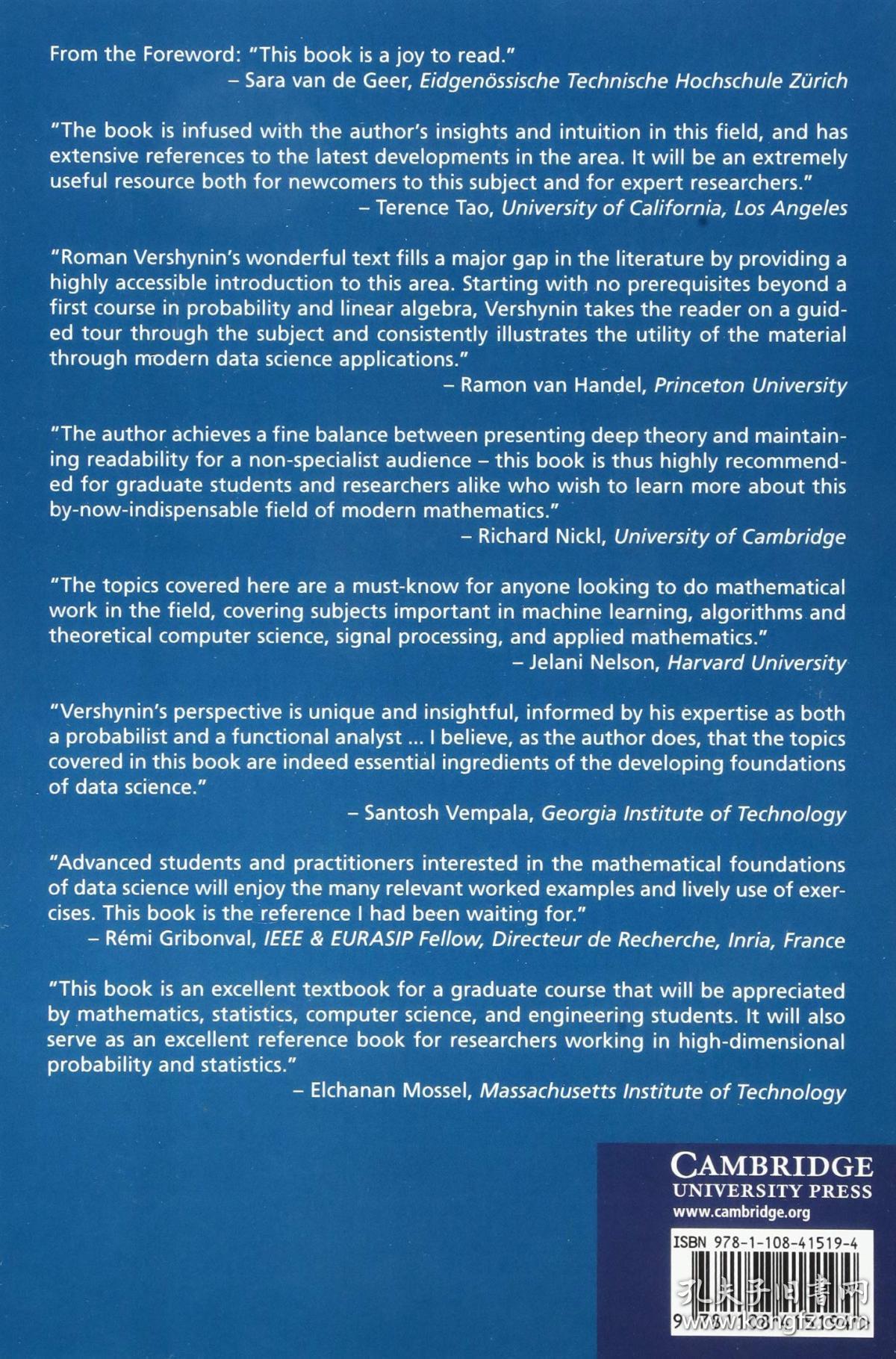 现货 High-Dimensional Probability: An Introduction with Applications in Data Science 英文原版 高维概率及其在 ...