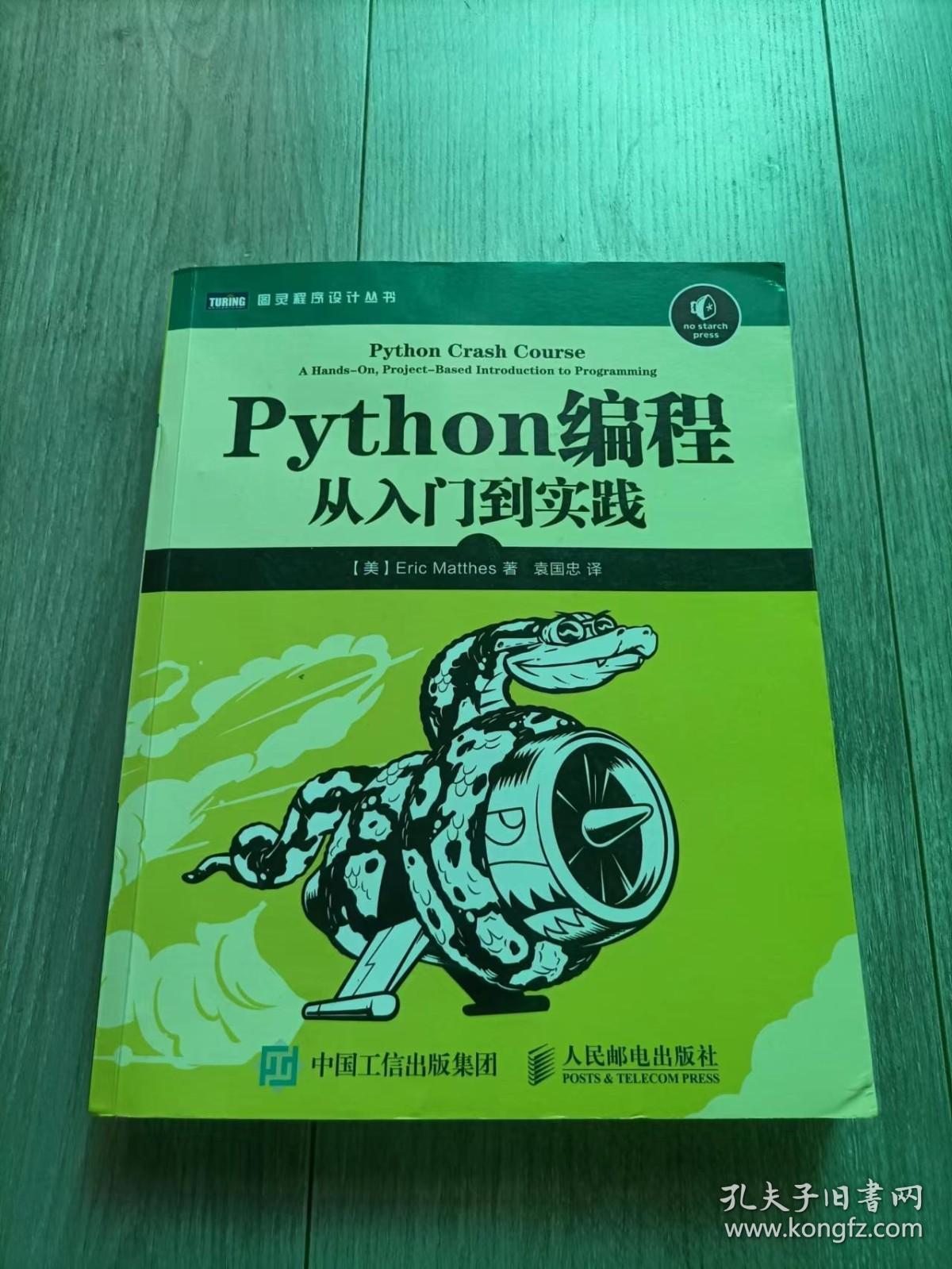 Python编程：从入门到实践 [美]埃里克·马瑟斯（eric Matthes） 著；袁国忠 译 孔夫子旧书网