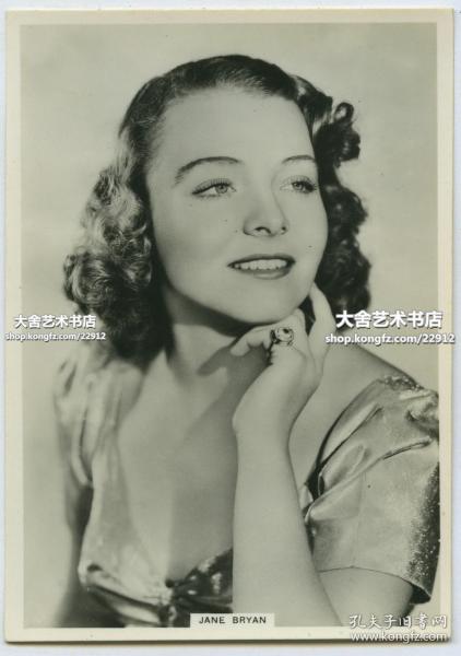 民国时期美国女明星简·布赖恩 Jane Bryan银盐老照片一张，9.5X6.7厘米。_未知_孔夫子旧书网