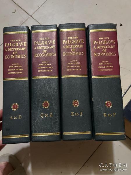 英文原版 The New Palgrave A Dictionary of Economics:Volume新帕尔格雷夫经济学大辞典 1-4 ...