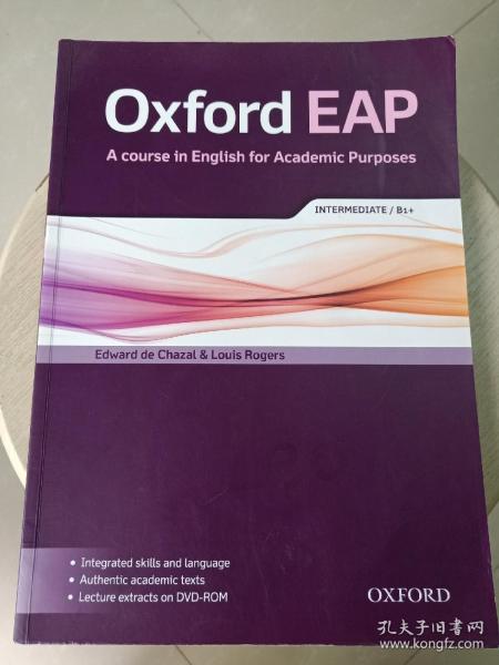 牛津英语教材 Oxford EAP: Intermediate/B1 : Student's Book and DVD-ROM Pack(有一 ...