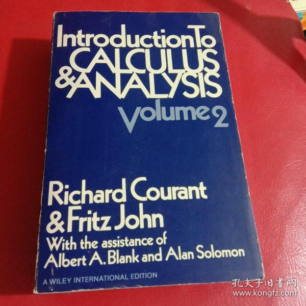Introduction to CALCULUS AND ANALYSIS Volume Two_Richard Courant and ...