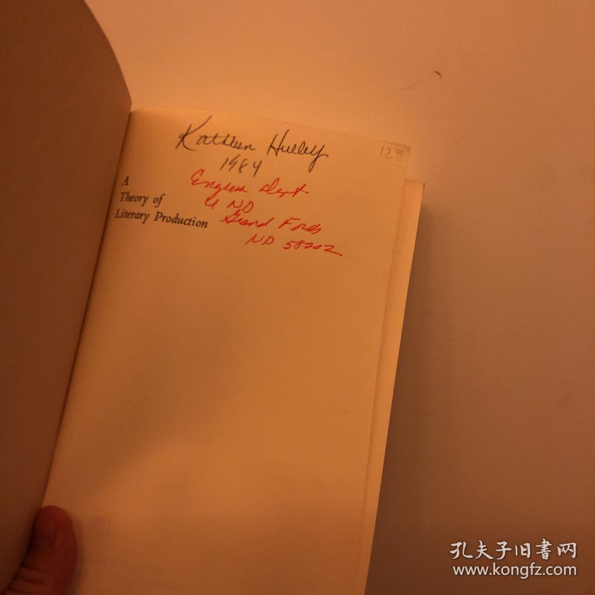 A Theory of Literary Production_Pierre Macherey 著；Geoffrey Wall 译_孔夫子旧书网