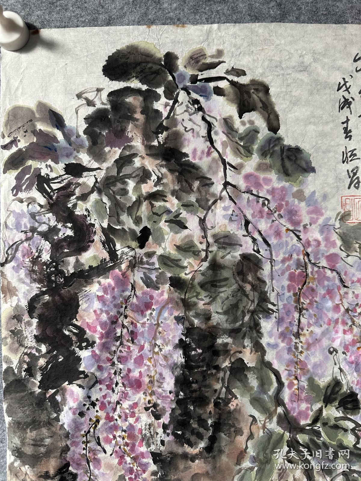 【图】98 国画 34*69cm 品如图（章款不识，请自鉴，谨慎出价）,拍品信息,网上拍卖,拍卖图片,拍卖网,拍卖网站