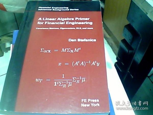 A Linear Algebra Primer for Financial Engineering_Dan Stefanica_孔夫子旧书网